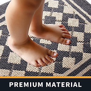 Gutesem Indoor Door Mat, 24"x36", Front Back Door Entrance Rug, Absorbent and Dirt-Resistant Rugs for Entryway, Machine Washable, Non-Slip Low-Profile Inside Entry Doormat, Dark Grey