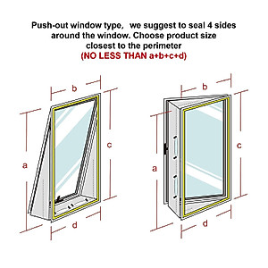 Morningrising Window Seal for Portable Air Conditioner,Window Seal for AC Unit,Push and Pull Window Seal Plate,Open Window Frame Side Soft Board