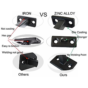 Langdoly Heavy Duty 𝐙𝐈𝐍𝐂 𝐀𝐋𝐋𝐎𝐘 Handrail Brackets 𝐍𝐎 𝐖𝐄𝐋𝐃𝐈𝐍𝐆, 𝐀𝐍𝐓𝐈-𝐑𝐔𝐒𝐓, INTEGRATED DIE-𝐂𝐀𝐒𝐓𝐈𝐍𝐆 Brackets for Indoor Staircase (Pack of 5)