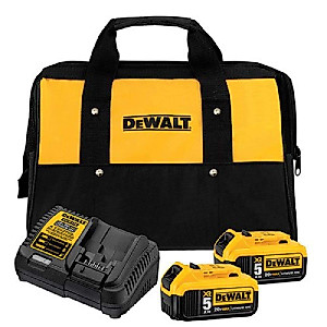 DEWALT 20V MAX Vacuum, Wet/Dry (DCV581H) & 20V MAX Battery Starter Kit with 2 Batteries, 5.0Ah (DCB205-2CK)