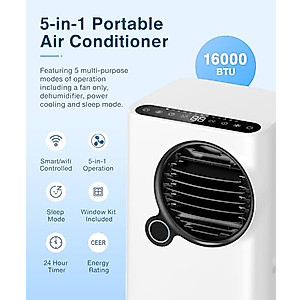 CACULE Utor-RKY20(R)-N4-3 Portable Air Conditioner, White