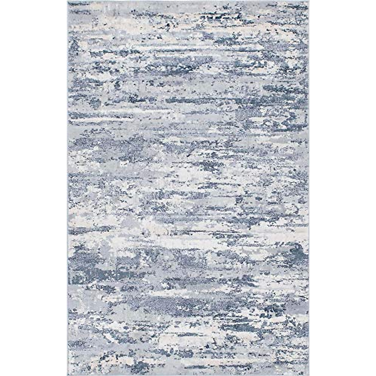 Rugs.com Caspian Collection Area Rug – 8' x 10' Gray Low-Pile Rug Perfect for Living Rooms, Large Dining Rooms, Open Floorplans