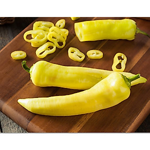 Banana Pepper Seeds for Planting, 100+ Heirloom Seeds Per Packet, (Isla's Garden Seeds), Non GMO Seeds, Other Name: Yellow Wax Pepper/Banana Chilies, Scientific Name: Capsicum annuum