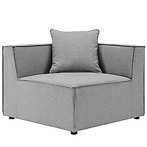 Modway EEI-4210-GRY Saybrook Patio Corner Chair in Gray