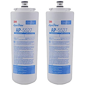 Aqua-Pure 3M Sink Reverse Osmosis Replacement Water Filter Cartridge AP5527, for use with AP-RO5500 System, 1 Count (Pack of 1), White