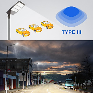 OSTEK 450W LED Parking Lot Light with Slip Fitter Mount, 5000K 63000Lm(140lm/w) Shoebox Light IP65 Waterproof Outdoor Street Area Light, Commercial Outdoor Lighting 100-277V ac, UL&DLC Listed