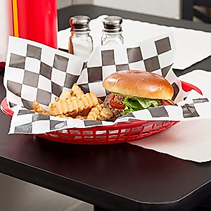 Kingrol 50 Pack Oval Fast Food Baskets, Plastic Storage Basket Bin for Home, Office, School, Picnic