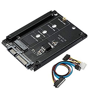 BEYIMEI M.2 NGFF to SATA Adapter Card, B-M Key, Supports 2230, 2242, 2260, 2280mm M.2 SSDs