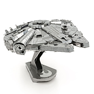 Metal Earth Fascinations Premium Series Star Wars Millennium Falcon 3D Metal Model Kit Bundle with Tweezers