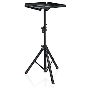 Gator Frameworks Heavy Duty Deluxe Adjustable Multi-Media Gear Stand Featuring 100x100 Vesa Mounting Brackets | Ideal for Laptops and more; Min/Max Height - 36"/48" (GFW-UTL-MEDIATRAY2)