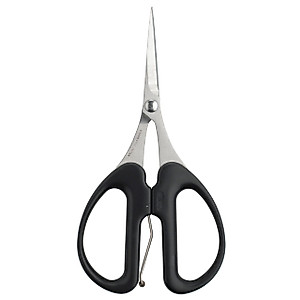 ALLEX Craft Scissors Heavy Duty Sharp Japanese Stainless Steel, Precision All Purpose Crafting Scissors with Spring Loaded Handle, Made in JAPAN, Black