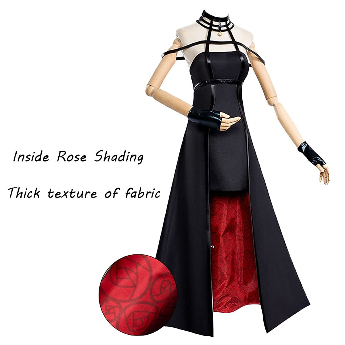 MZXDY Anime Yor Forger Cosplay Costumes Princess Bramble Black Dress for Women's Halloween Party Set