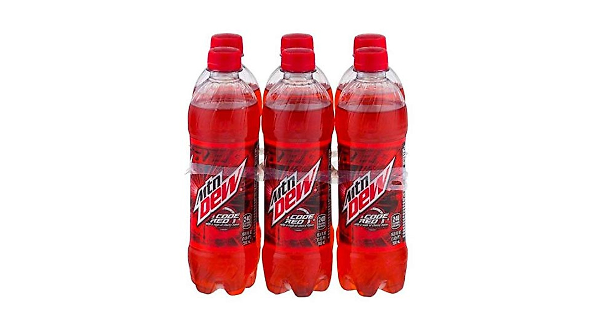 Mtn Dew Code Red Soda 6-Pack: Cherry Flavor Bottles