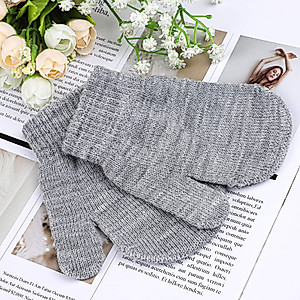 URATOT 6 Pairs Toddler Knitted Mittens Magic Stretch Gloves Winter Warm Knitted Soft Baby Mittens