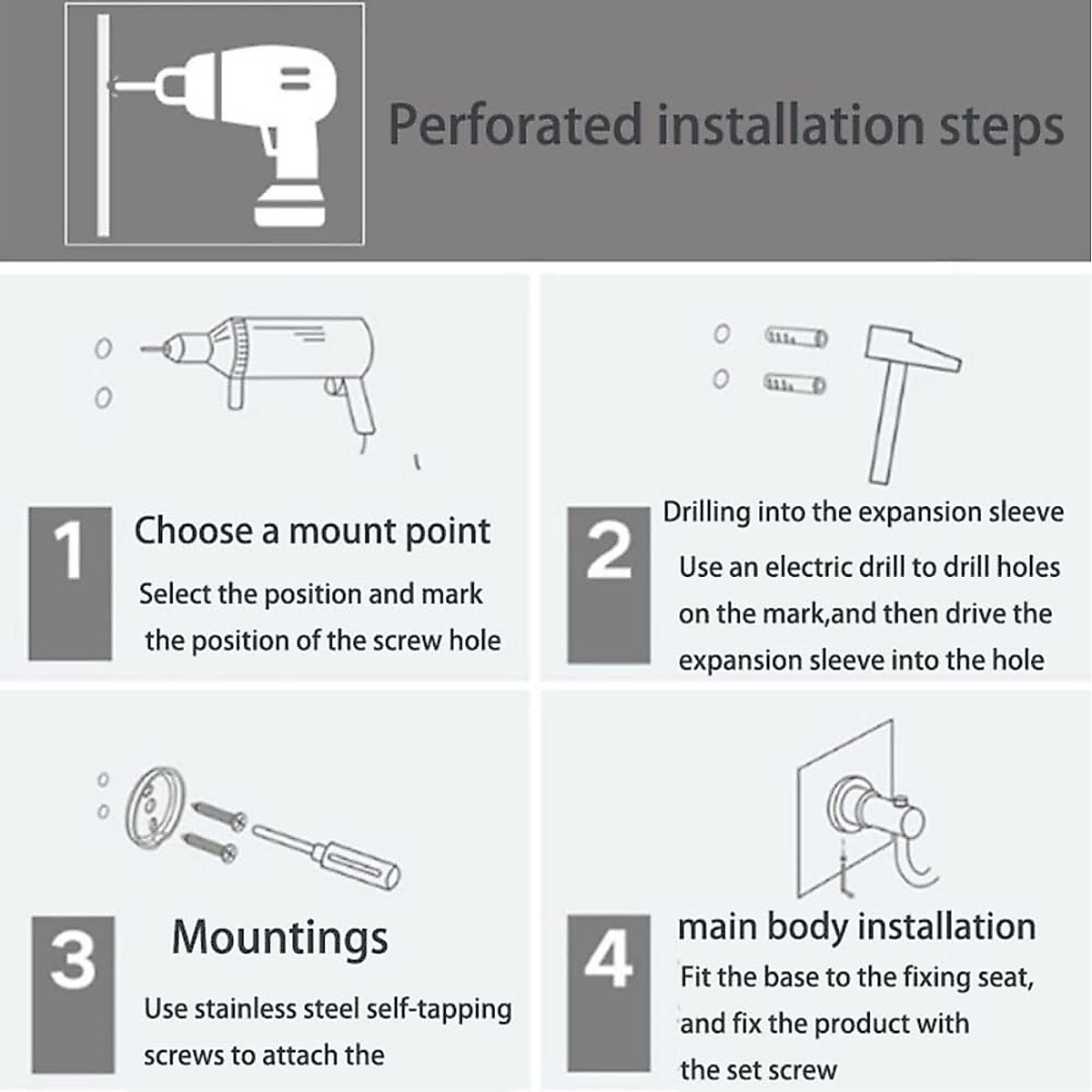 HXcomet 40cm Towel Rail Wall Mounted Towel Holder Screw mounting Small Towel Rail for Bathroom and Kitchen SUS 304 Stainless Steel Brushed Finish,Silver (40cm Towel Rail_B_Style)