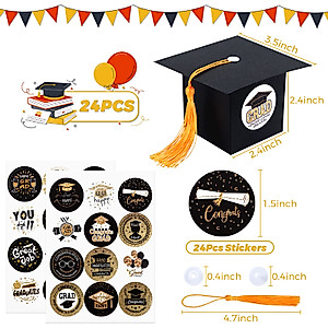 Kesote Graduation Party Favors 2023, 24 Pack Graduation Favor Boxes Grad Cap Box for Candy Goody Chocolate Gift, Graduation Party Supplies