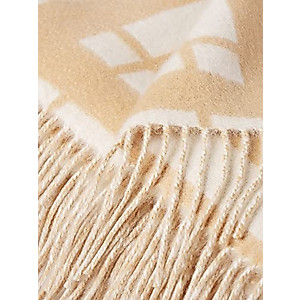 State Cashmere Reversible Throw Blanket with Fringes - Ultra Soft Accent Blanket for Couch, Sofa & Bed - Made with Merino Wool & Cashmere Sourced from Inner Mongolia - (Camello/Beige, 70"x50")