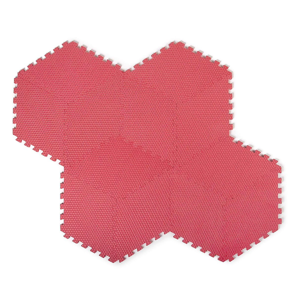 Tadpoles 12 Piece Rhombus Foam Play Mat Set, Red