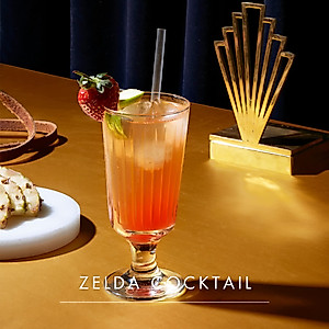 Grace Era Cocktail Glasses Set Premium Glassware Set for Pina Colada, Large Shrimp Cocktail, Margaritas, Ideal for Refreshing Hurricane Cocktail, Goblet Thick Bottom for Coronaritas Set of 2-8oz