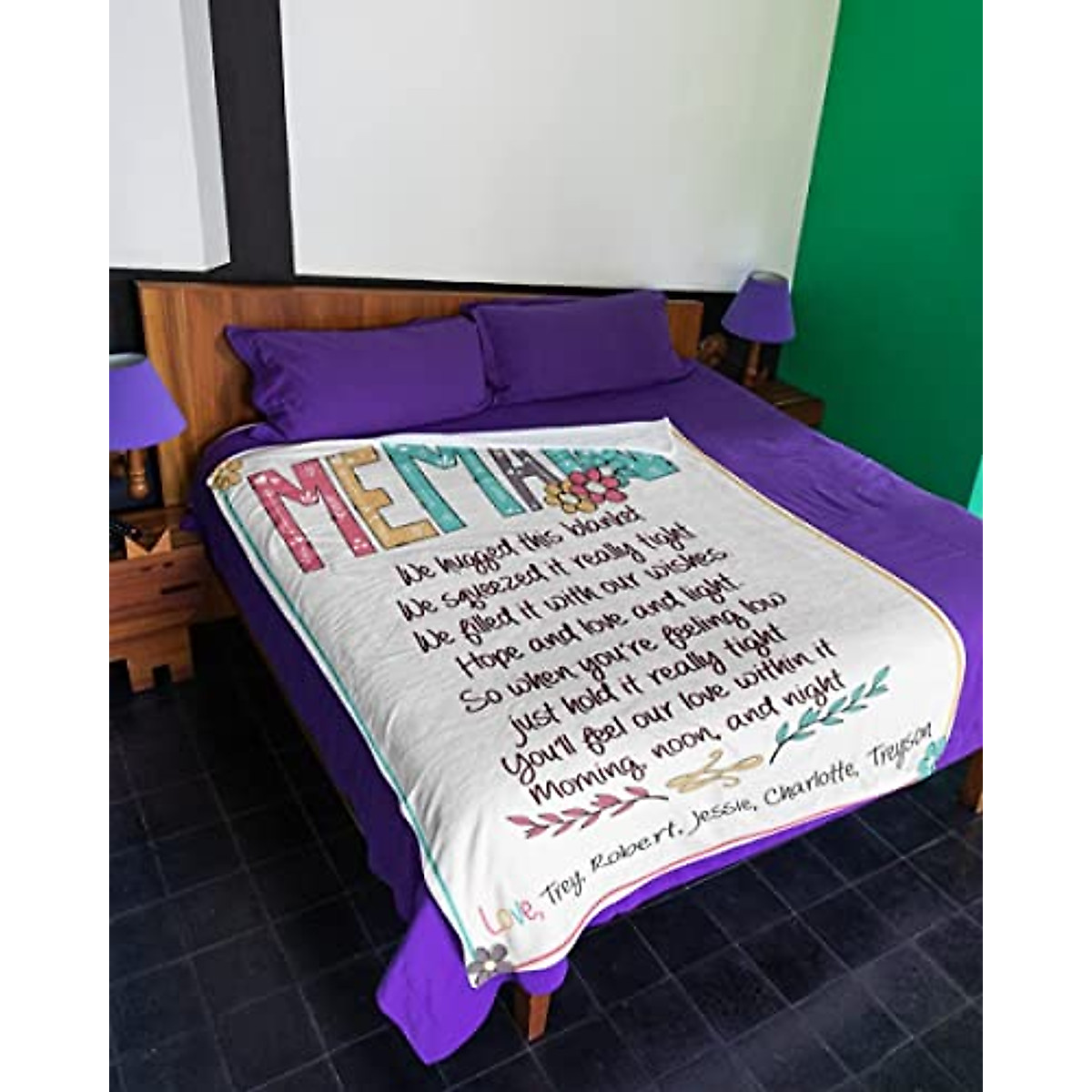 Personalized Memaw Gifts Blanket, Customized Gifts for Memaw, Throw Blanket Memaw Birthday Gifts , Fleece Blanket, Memaw Blanket Throw, Memaw Gifts from Grandkids, Memaw Gifts for Grandma.