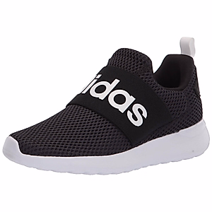 adidas unisex child Lite Racer Adapt 4.0 Running Shoes, Black/Black/White, 3.5 Big Kid US