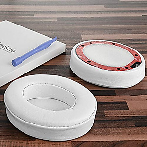 Geekria Elite Sheepskin Replacement Ear Pads for Beats Studio 3 (A1914), Studio 3.0 Wireless Headphones Ear Cushions, Headset Earpads, Ear Cups Cover Repair Parts (White)