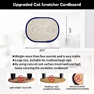 [Upgraded Version] Pehum Anti Fall Down Cat Arch Self Groomer and Massaging Brush for Indoor Cats,Cat Scratching Pads,Cat Toys (L: Brush height：15.7")