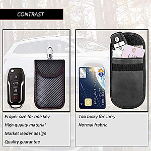 Todoxi Faraday Key Fob Protector (2 pack) Faraday Bags Car Key Signal Blocking, Car Security Protection Pouch