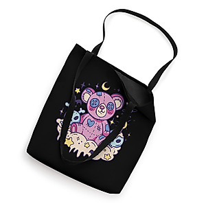Goth Teddy Toy Creepy Skull Bear Tote Bag