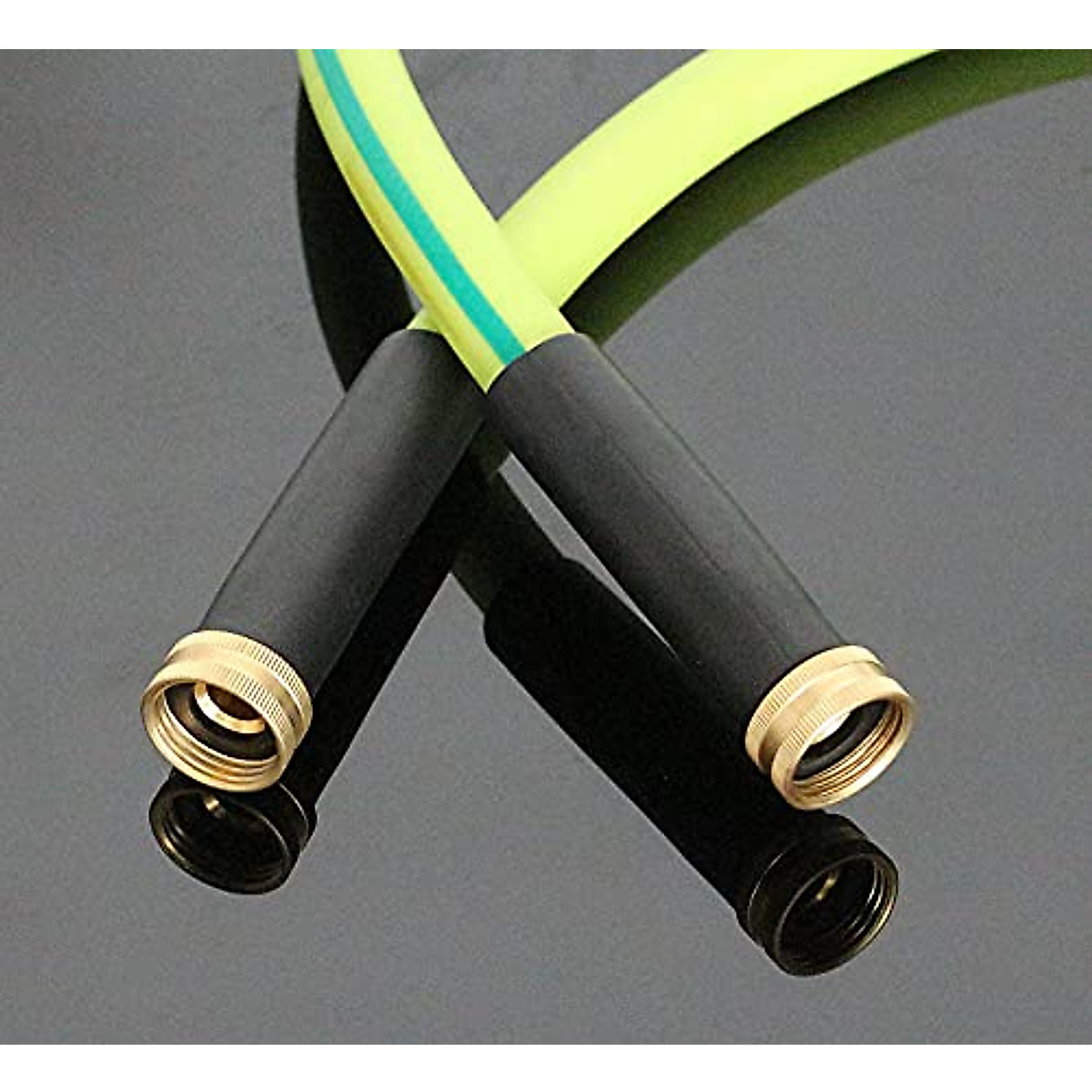 Atlantic Female to Female Heavy Duty Garden Hose 5/8 Inch x 1 Foot Green, Short Connection Leader Hose (1FT Female-Female)