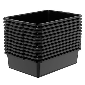Xyskin 12-Pack Plastic Commercial Bus Tub, Food Service Bus Box 13L Restaurant Dish Washing Box