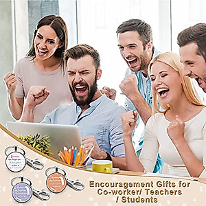 Roowest 18 Pcs Inspirational Keychain Bulk Thank You Keychain Employee Appreciation Key Chain You're Awesome Key Ring Christmas gifts for Women Men Student Teacher Coworker Staff Team