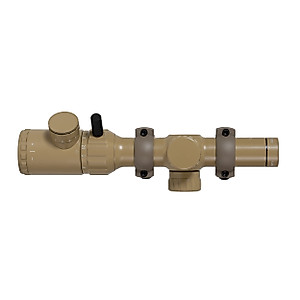 Monstrum 1-4x20 Rifle Scope | Flat Dark Earth | Monstrum Picatinny Scope Rings with Integrated Level Bubble | Bundle