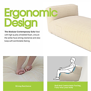 OPEAK Patio Furniture Chaise Lounge Chair Outdoor Reclining Chair Garden Pool Lounge Chairs for Outside Sunbathing Recliners Outdoor Bed Beach Chaise Lounge Chair Sunbed (Light Orange, 70'' Length)