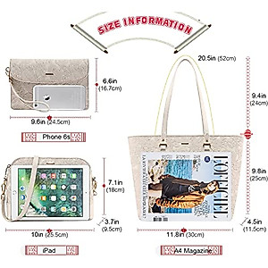 Handbags for Women Shoulder Bags Tote Satchel Hobo 3pcs Purse Set