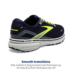 Brooks Men's Ghost 15 Neutral Running Shoe - Peacoat/Nightlife/Grey - 11 Medium