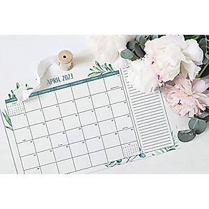 Aesthetic 2023 Greenery Desk Calendar - Runs Until July 2024 - 17"x11" Desktop/Wall Calendar for Easy Organizing