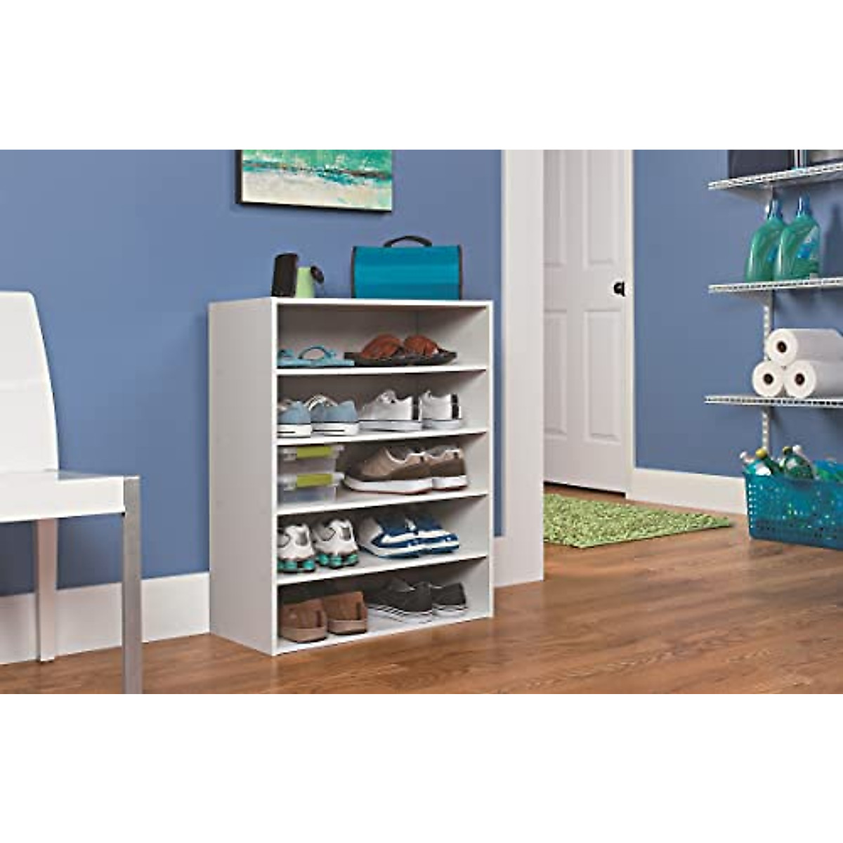 ClosetMaid 1565 Stackable 5-Shelf Organizer, White