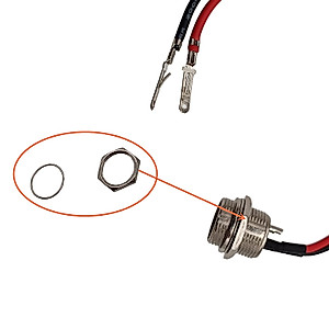 DIRELL 1Z 3 Prong Charging Jack for Razor Mx350 Electric Gas Scooter Charger Port-3 Pin 2 Wire Wire Connector Plug,Dirt Rock Gotrax Scooter Charger Port