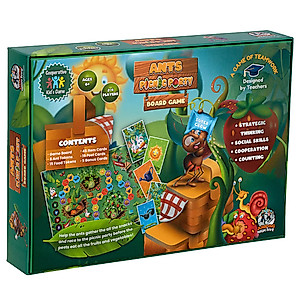 Jumping High Five Ants Picnic Party Board Game! Childrens Cooperative Garden Bug Picnic Game for Kids Ages 4 and Up, Learn New Skills Through Play, Perfect for Family Game Night