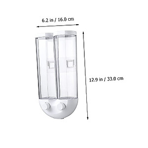 CIYODO 1pc Mounted Wall- Sugar Grain Household Capacity Kitchen Dry Rise Tea Flour Dispenser Storage Home Containers Double Seasoning Container Canister Restaurant Countertop Food