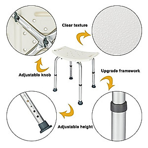 OMECAL Upgraded 450 LBS Medical Shower Bath Chair Seat,Stool Transfer Bench Seat, SPA Bathroom Bathtub Chair No-Slip