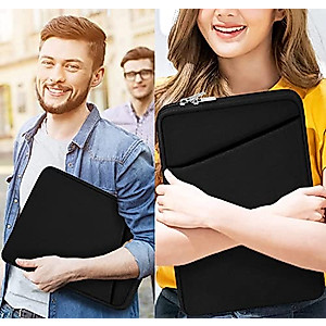 Askuko 15 inch Laptop Sleeve Bag, Laptop Cover Shockproof Protective Case, Handbags Portable Notebook Bag for 15-16 inch HP Dell Asus Lenovo Computer, Laptop Case with Front Pocket, Black