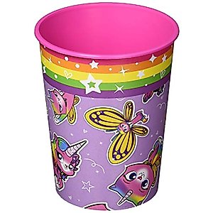 Rainbow Butterfly Unicorn Kitty Plastic Favor Cup - 16 oz. - Multicolor - 1 Pc.