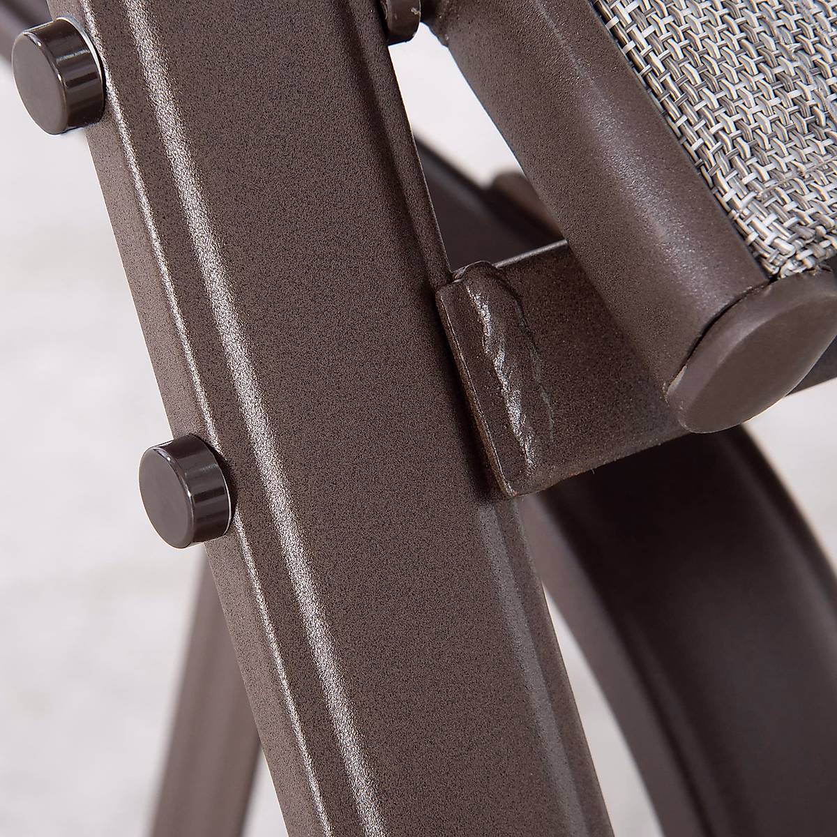 Outsunny Outdoor Glider Chair, Gliders for Outside Patio with Steel Frame and Mesh Fabric for Backyard, Garden, and Porch, Gray