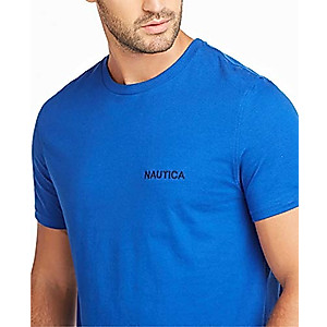 Nautica Men's Short Sleeve Crew Neck T-Shirt, Bright Cobalt Solid, X-Large