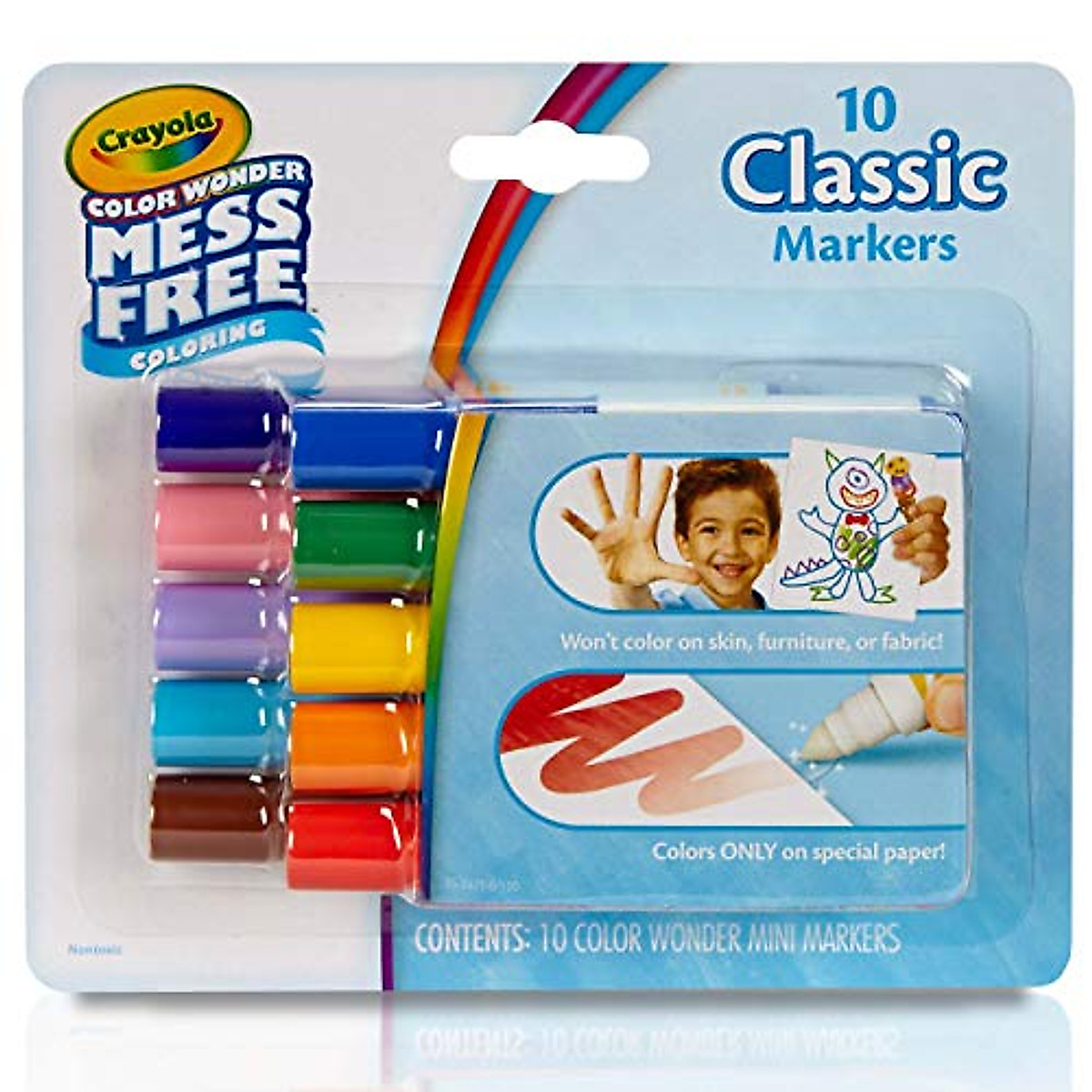Crayola Color Wonder Markers, Mess Free Coloring, 10 Count, Gift for Kids, Age 3, 4, 5, 6