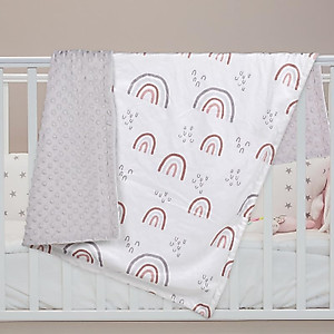 Soarwg Kids Baby Blankets Unisex Newborn Thick, Super Soft Comfy Rainbow Blankets, for Toddler Baby Nursery Bed Blanket Stroller Crib Shower Gifts, Standard 100 by Oeko-Tex, 40 x 30 Inch.