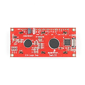 SparkFun 16x2 SerLCD - RGB Backlight (Qwiic) - Compatible with Arduino LCD Communicate Over Serial I2C and SPI 3.3V Compatible