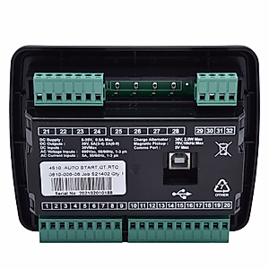 Luqeeg DSE4510 Generator Controller, LCD Display Generator Genset Controller, Auto Start Stop Mains Failure Control Module 3 Phase Generator Set Controller with Three Remotes